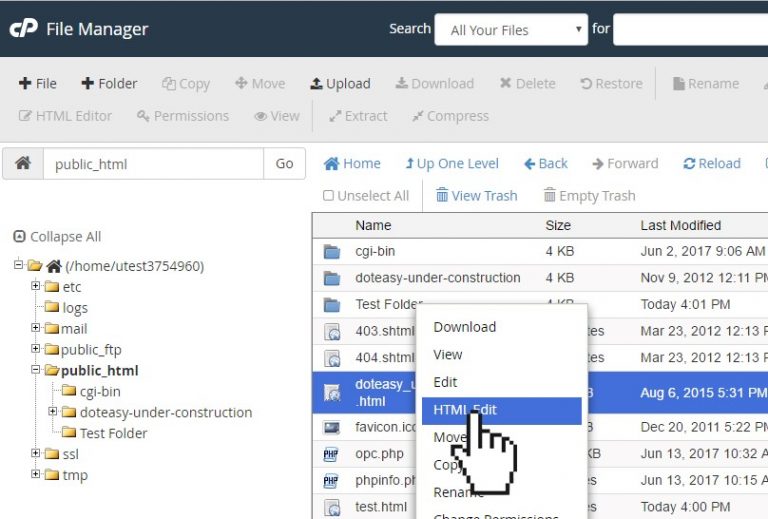 Cpanel File Manager Html Editor