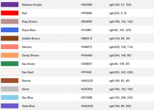 Kode Warna CSS dan HTML Kode Warna CSS dan HTML-