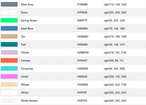 Kode Warna CSS dan HTML Kode Warna CSS dan HTML-