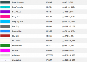 Kode Warna CSS dan HTML Kode Warna CSS dan HTML-