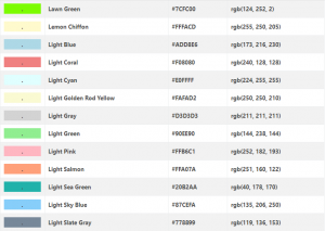 Kode Warna CSS dan HTML Kode Warna CSS dan HTML-