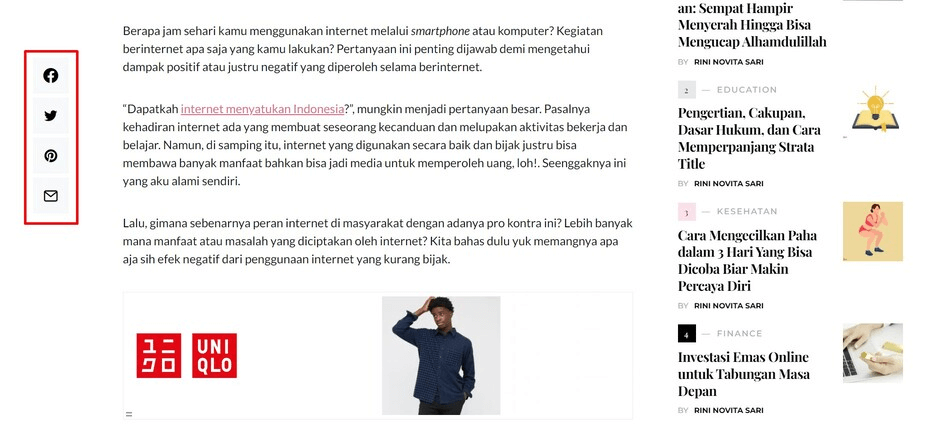 Pengertian Sidebar dan Jenis Sidebar Terbaik untuk Website