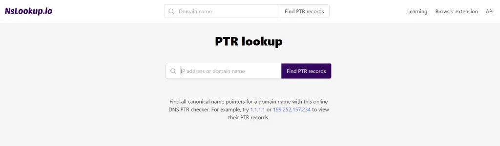 Pengertian PTR Record dan Cara Cek PTR REcord Check