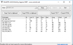 Panduan MTR Dengan winMTR - Panduan Hosting Jetorbit