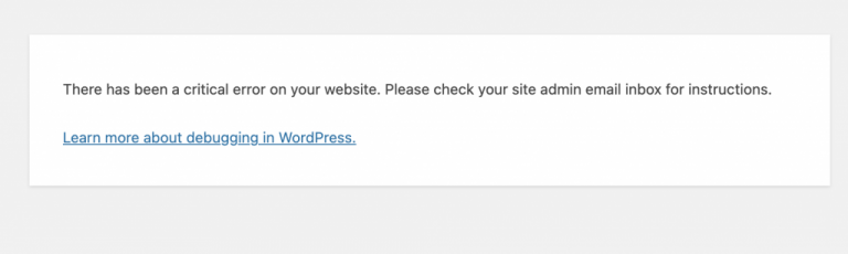 Cara Mengatasi "There has been a critical error on your website. Please ...