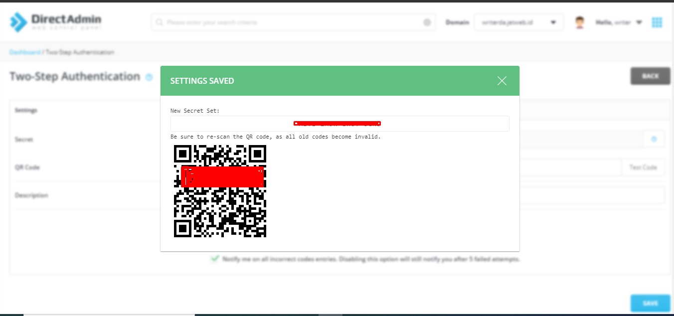 Cara Mengaktifkan dan Menggunakan Two-Step Authentication di Directadmin - Panduan Hosting Jetorbit
