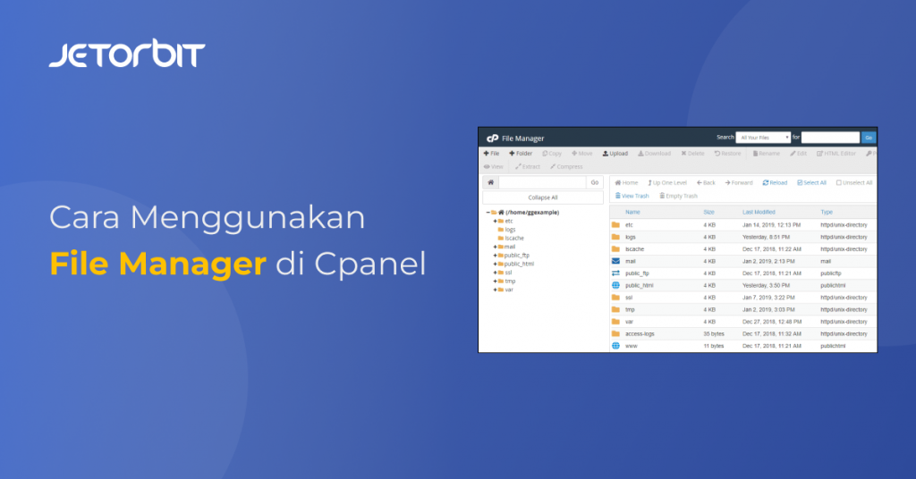 Cara Menggunakan File Manager di Cpanel - Panduan Hosting Jetorbit